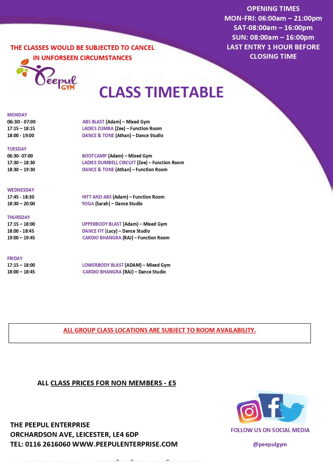 Gym & Fitness – Peepul Centre